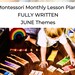 Montessori DAILY CURRICULUM June Monthly Lesson Plan 4 Weeks of Step by ...
