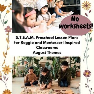 Preschool Lesson Plans Daily Curriculum STEAM Reggio Montessori AUGUST ...