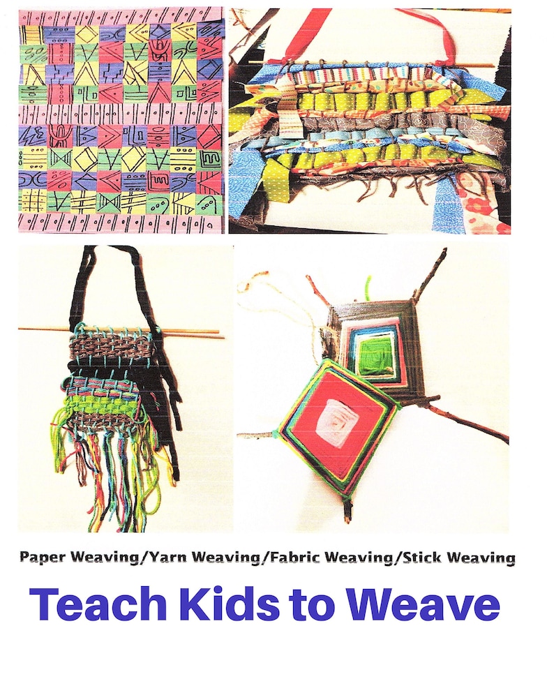 Weaving Lesson Bundle for Beginners Paper Fabric Yarn Sticks Pre-k to ...