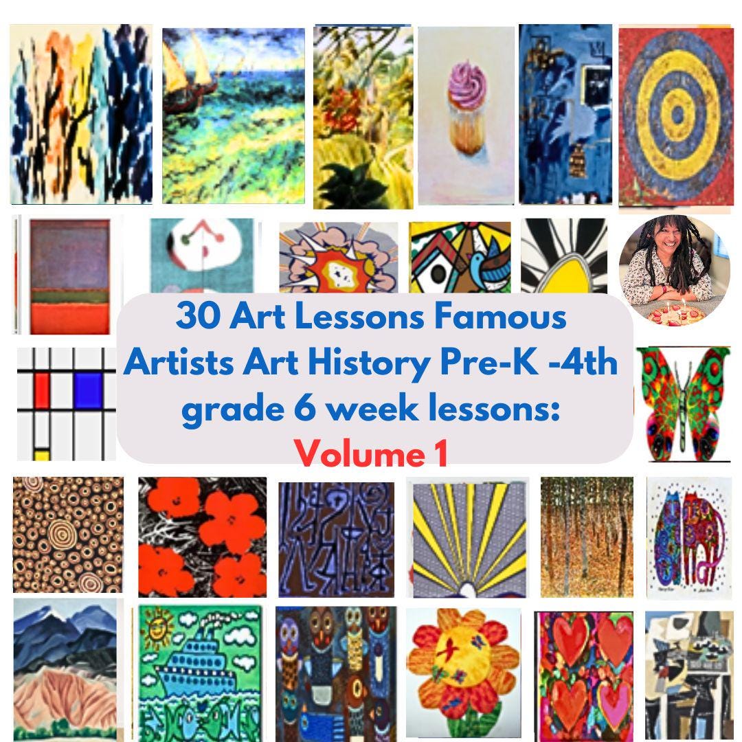 30 Preschool Art Lessons Bundle Famous Artists Art and Learning EASY ...