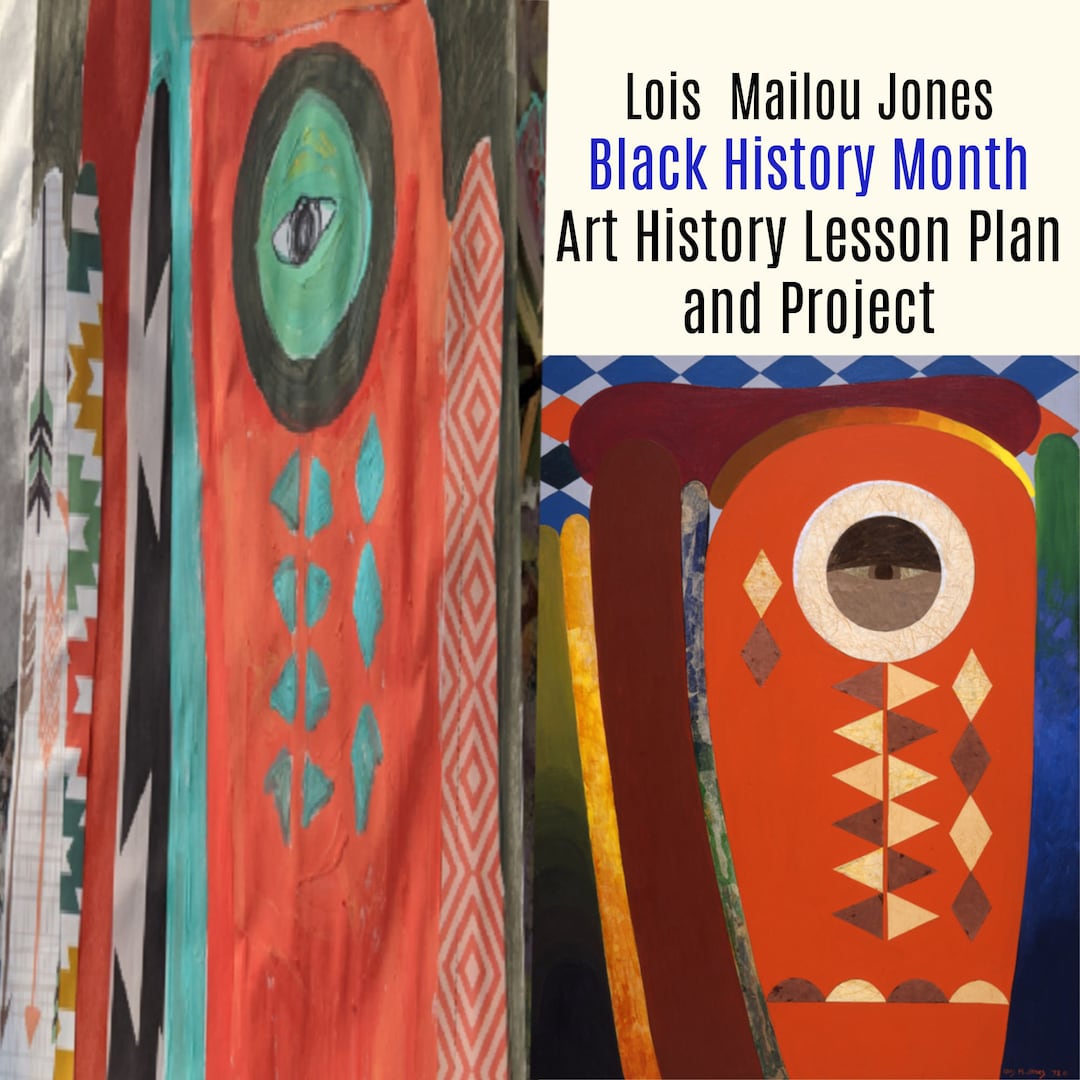 Black History Art Lois Mailou Jones K-6 Painting Lesson Common Core Art ...