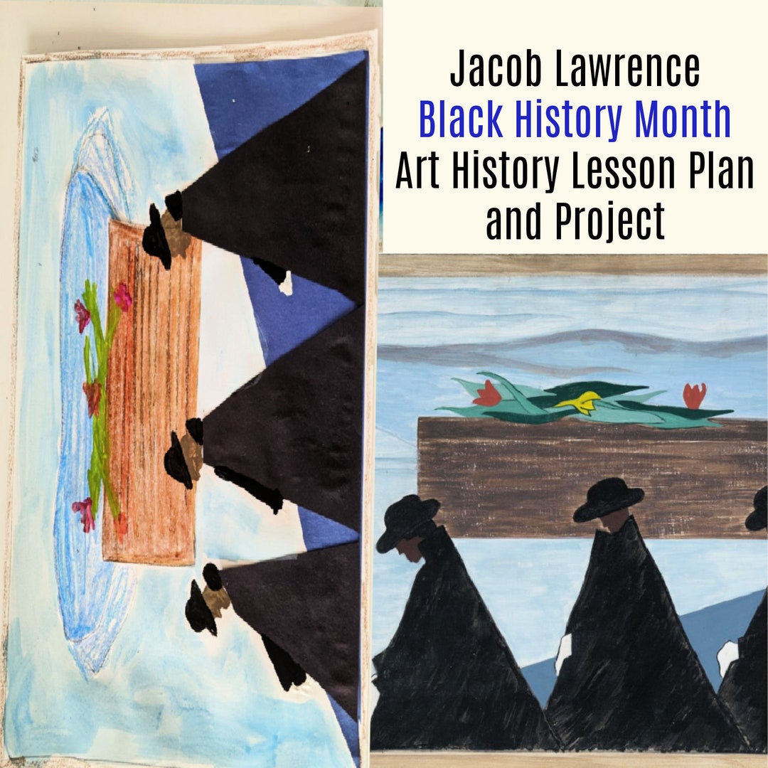 Black History Art Jacob Lawrence No. 55 1-6 Painting Lesson Common Core ...