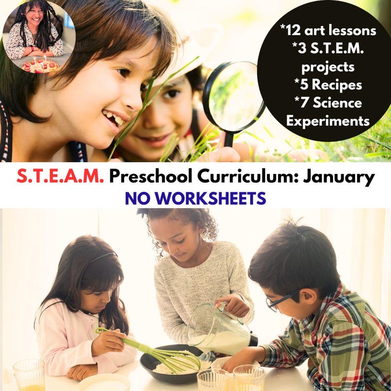 Preschool Lesson Plans Daily Curriculum STEAM Reggio Montessori January ...