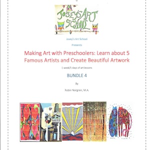 BUNDLE 5 Preschool Art Lessons Bundle 4 Famous Artists Art and - Etsy