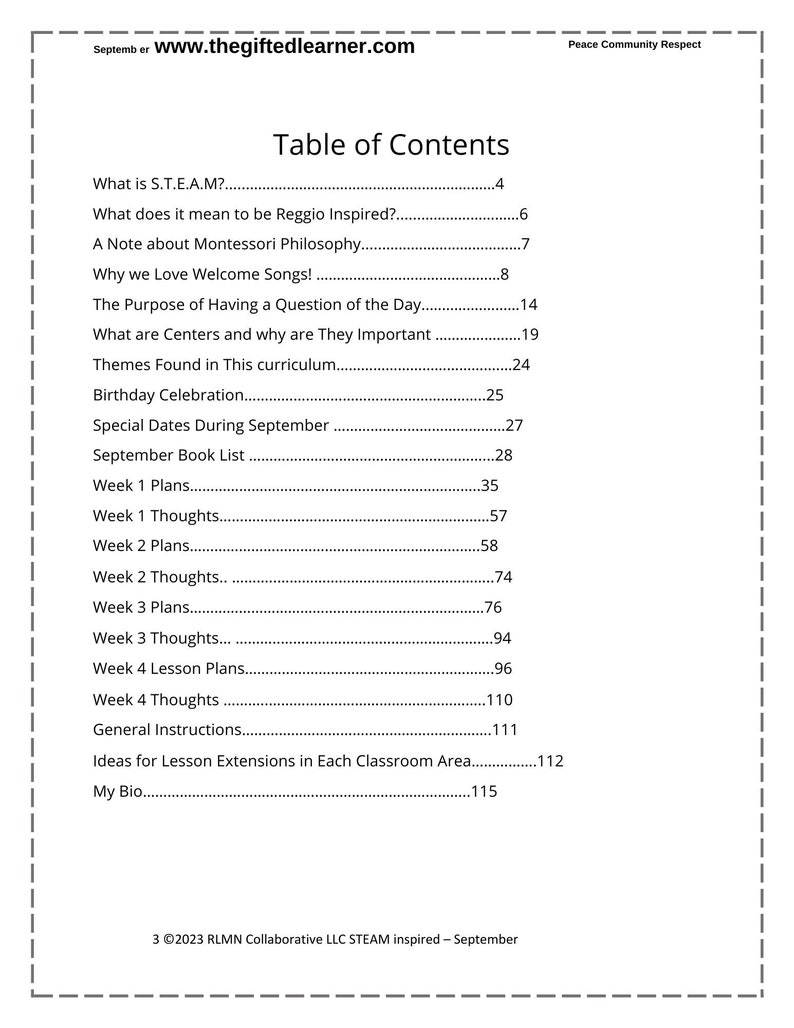 Preschool Curriculum Lesson Plans Fully Written STEAM Reggio Montessori ...