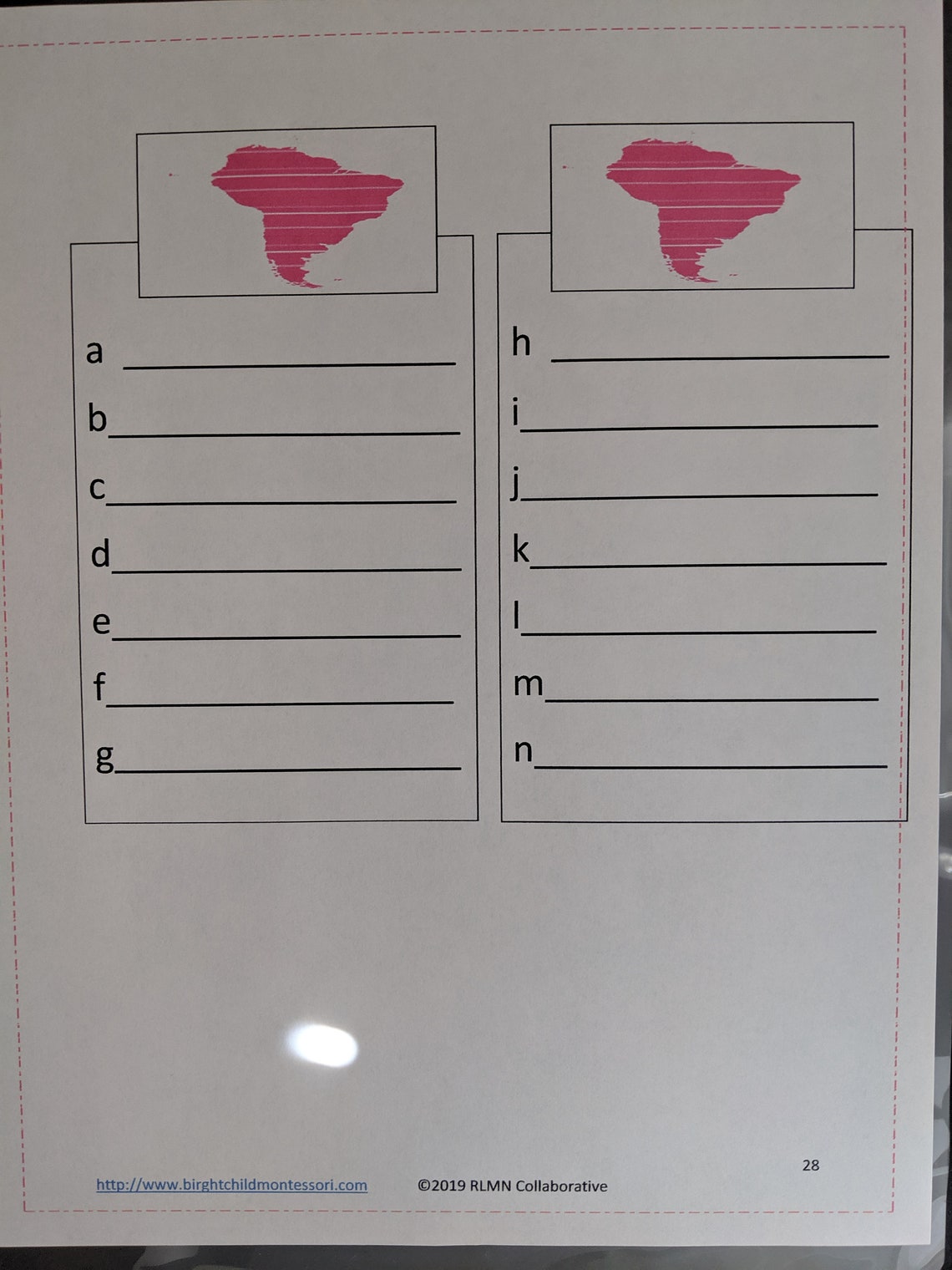 Montessori Geography. South America Montessori Lesson. Write - Etsy