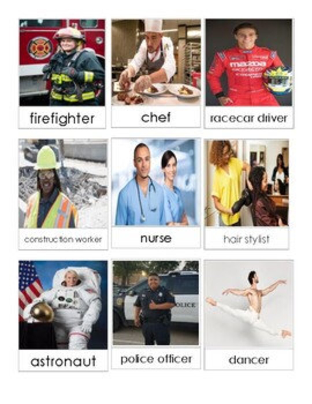 Careers Occupations Game Sorting Work Classification Language 3 Part ...