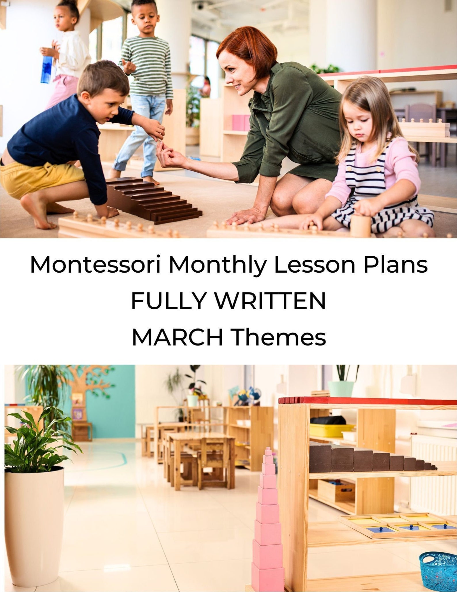 Montessori DAILY CURRICULUM March Monthly Lesson Plan 4 Weeks of Step ...