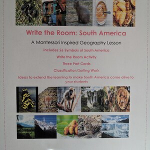 Montessori Geography. South America Montessori Lesson. Write - Etsy