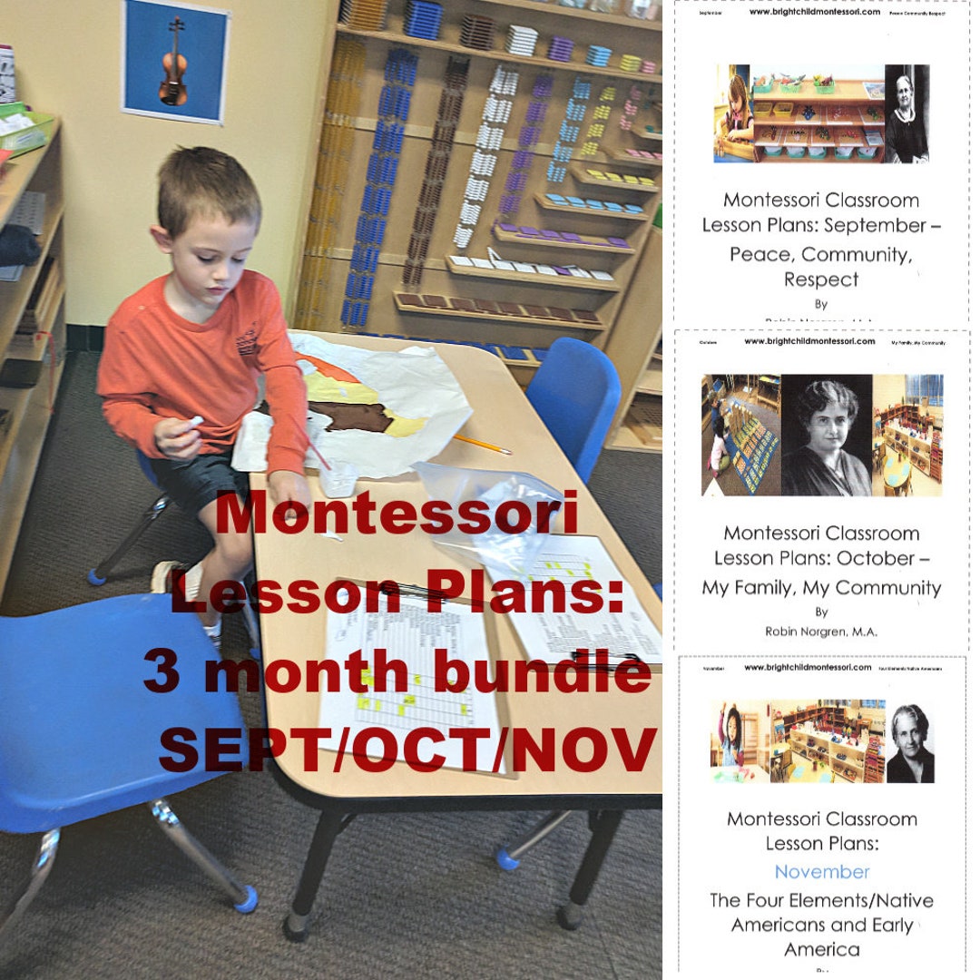 Montessori Curriculum FULL School Year Sept Through June Daily Lesson ...