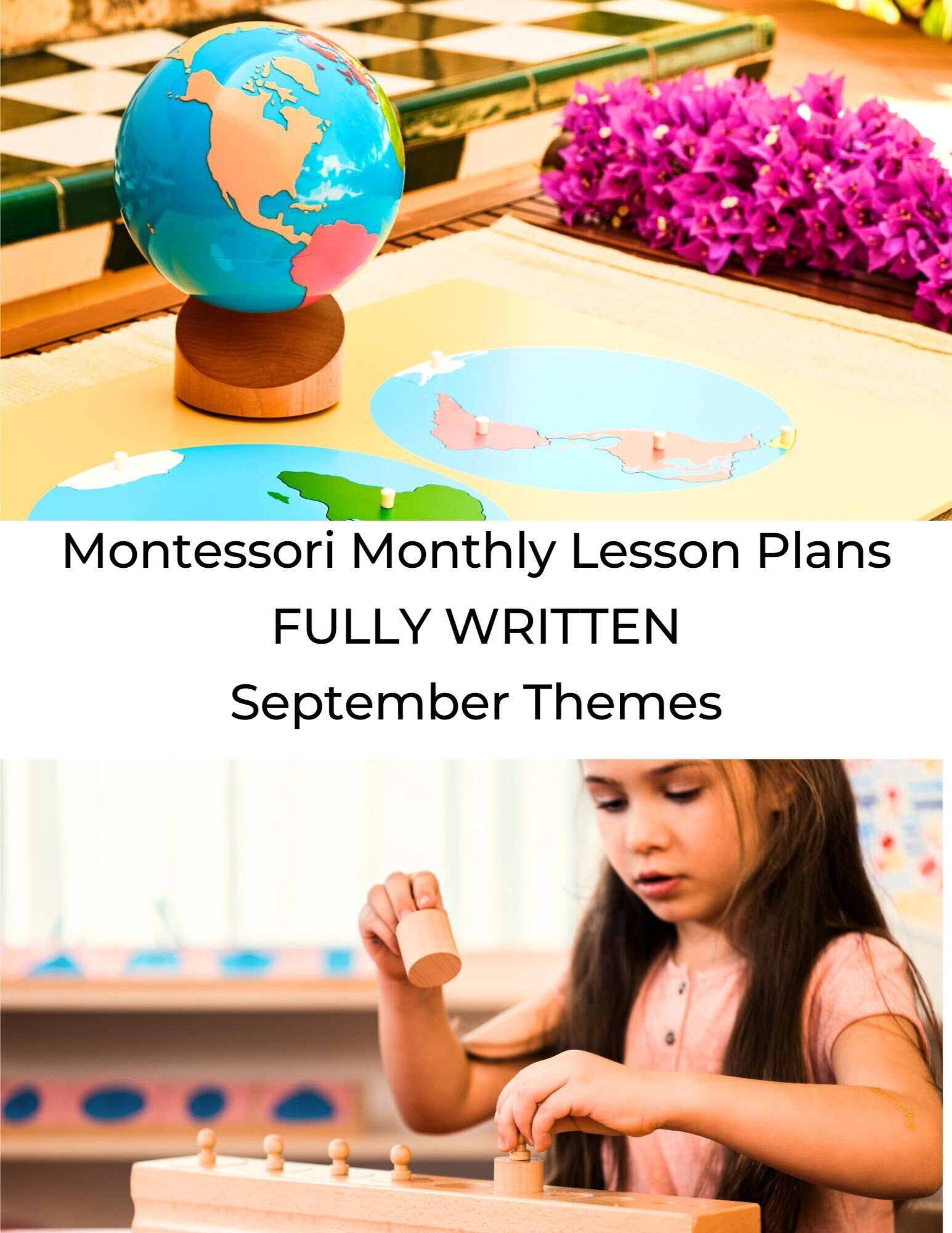 Montessori DAILY CURRICULUM September Monthly Lesson Plan 4 Weeks of ...