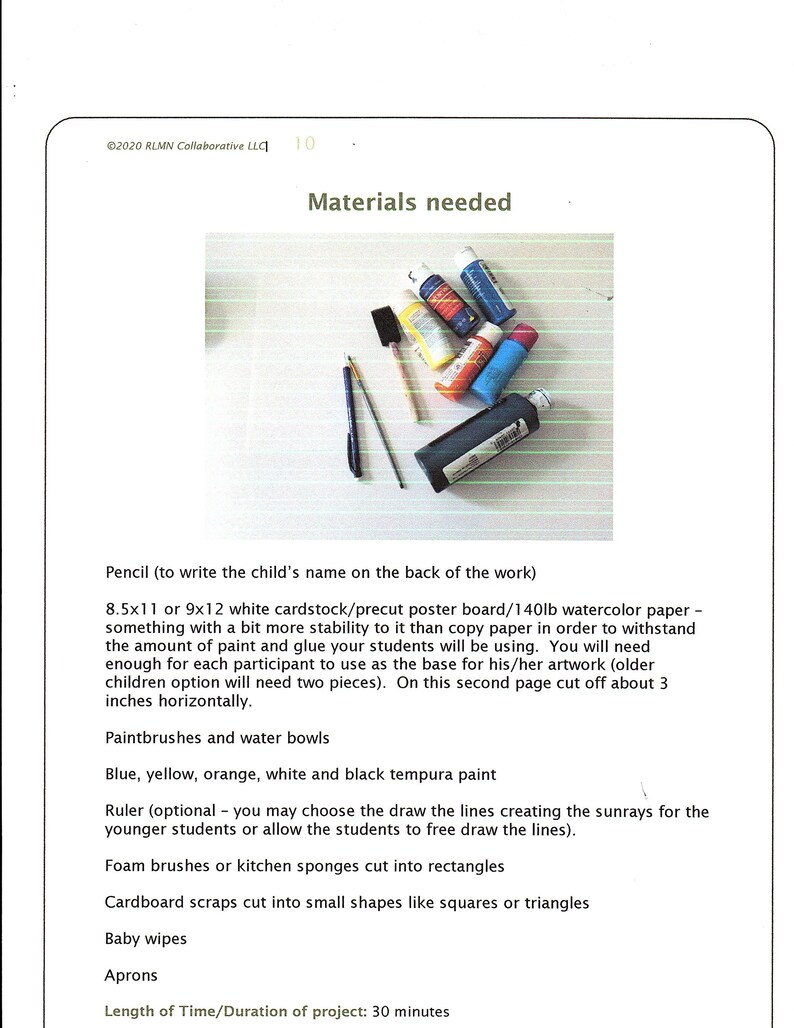 BUNDLE 5 PRE-K Art Lessons Bundle Famous Artists Art Learning | Etsy