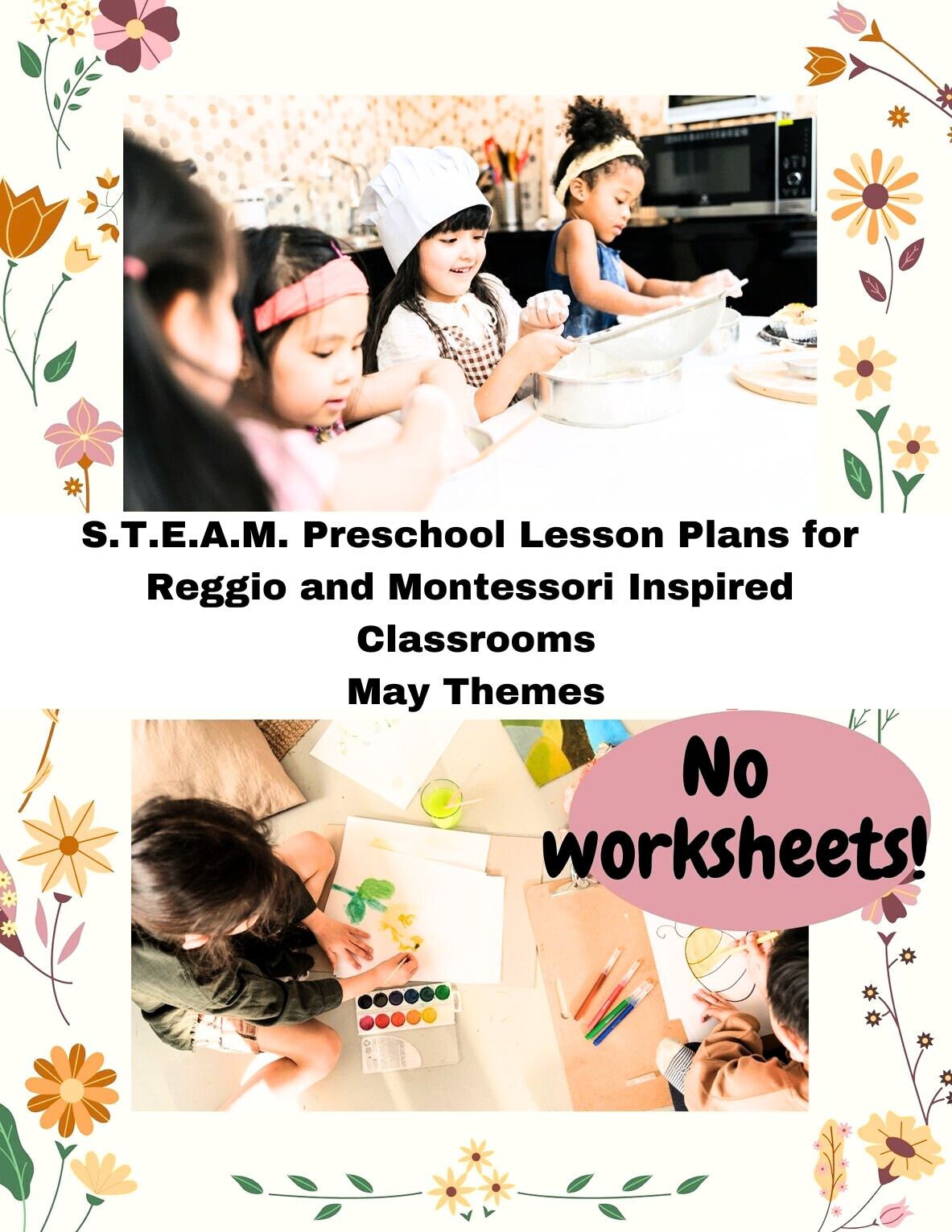 Preschool Lesson Plans Daily Curriculum STEAM Reggio Montessori MAY ...