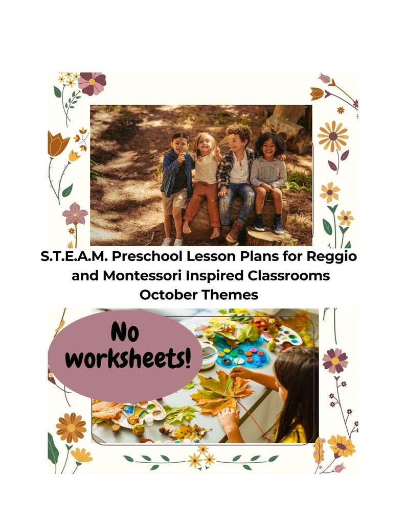 Preschool Curriculum Lesson Plans Fully Written STEAM Reggio Montessori ...