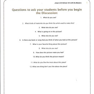 30 Preschool Art Lessons Bundle Famous Artists Art and Learning EASY ...