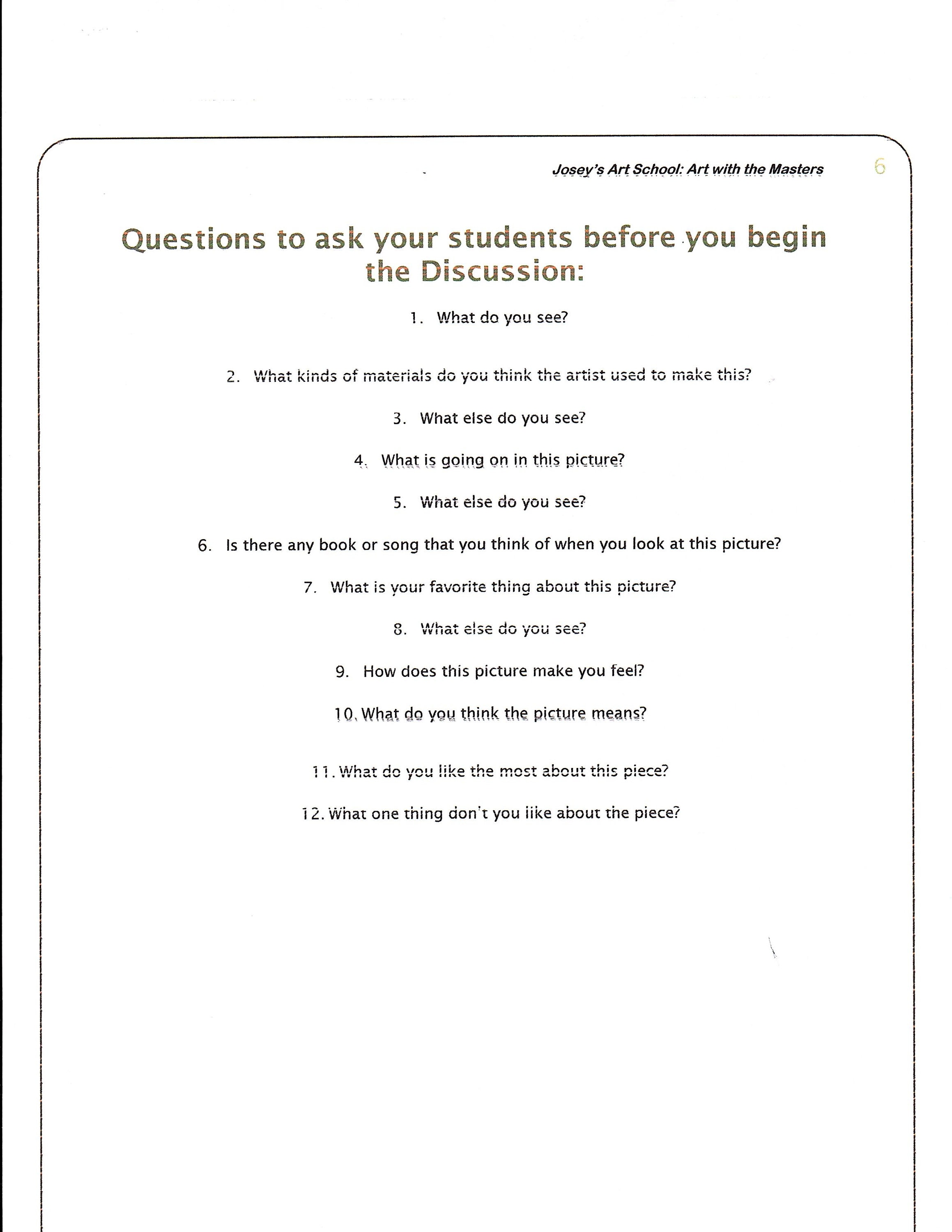 BUNDLE 5 Preschool Art Lessons Bundle 6 Famous Artists Art and - Etsy