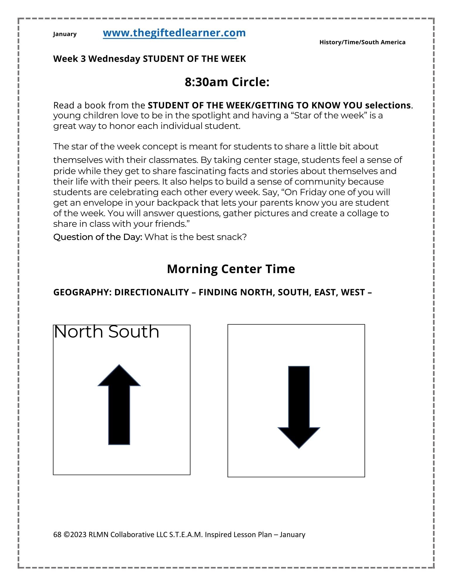 Preschool Lesson Plans Daily Curriculum STEAM Reggio Montessori January ...