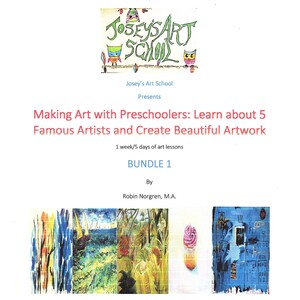 BUNDLE 5 PRE-K Art Lessons Bundle Famous Artists Art Learning - Etsy