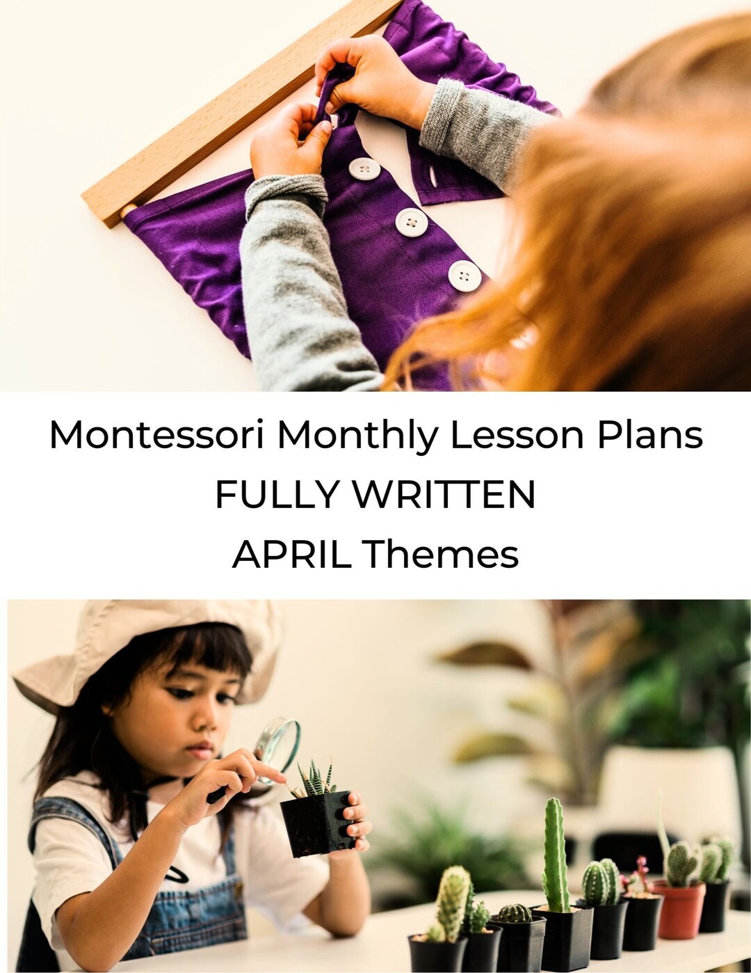 Montessori DAILY Curriculum APRIL Monthly Lesson Plan 4 Weeks of Step ...