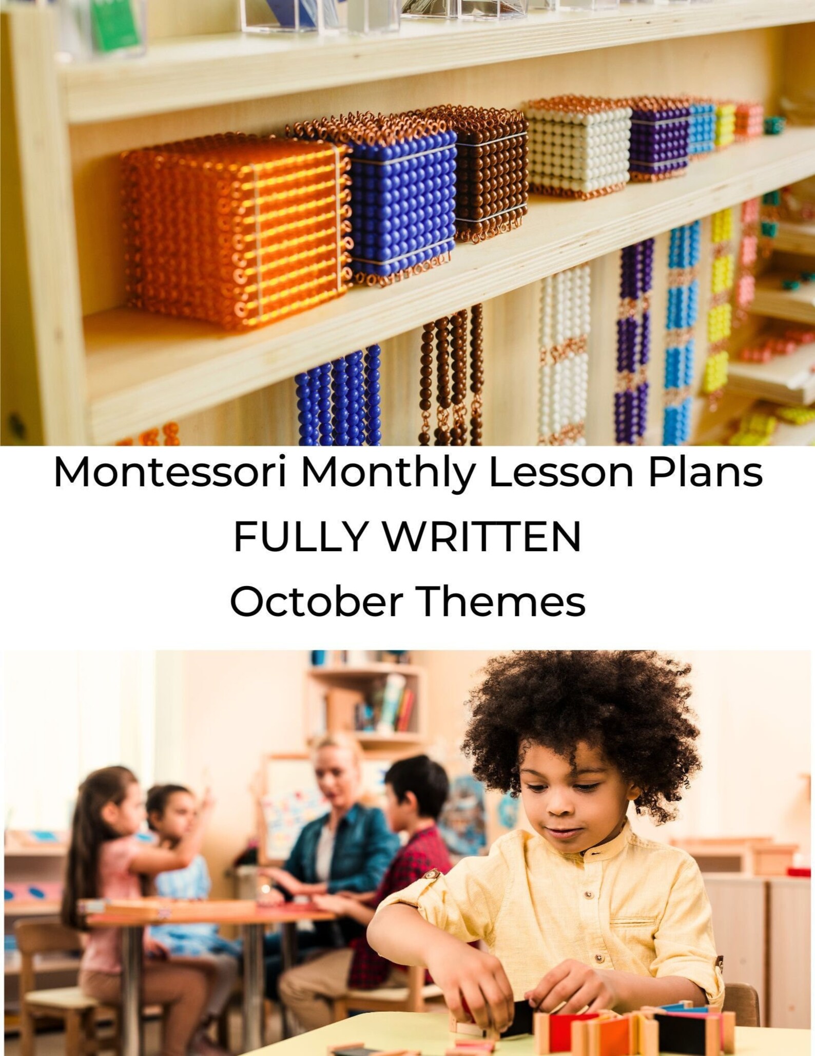 Montessori DAILY CURRICULUM October Monthly Lesson Plan 4 Weeks of Step ...