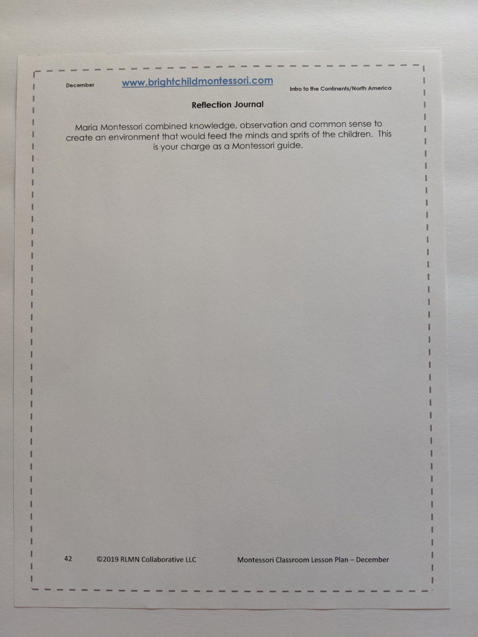 Montessori DAILY CURRICULUM June Monthly Lesson Plan 4 Weeks of Step by ...