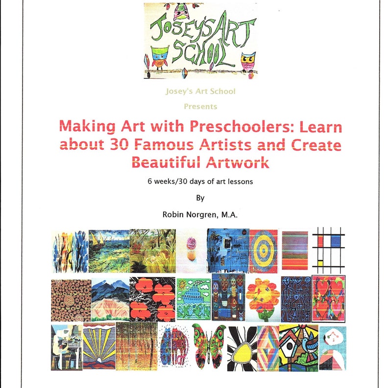BUNDLE 5 PRE-K Art Lessons Bundle Famous Artists Art Learning - Etsy