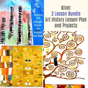 Gustav Klimt Art 3 Lesson Bundle Birch Trees Tree of Life K-6th Common ...