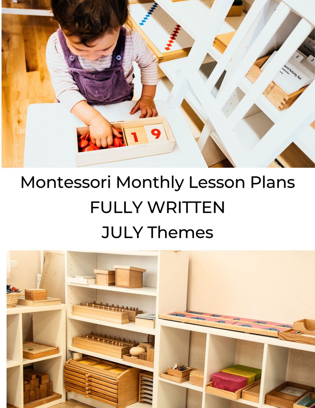 Montessori Lesson Plans With Themes July Monthly Curriculum 4 Weeks of ...