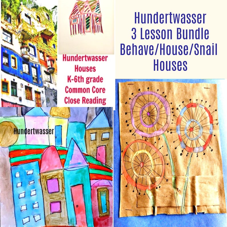Hundertwasser Art Lessons Elementary Art Lesson Bundle Three Art ...