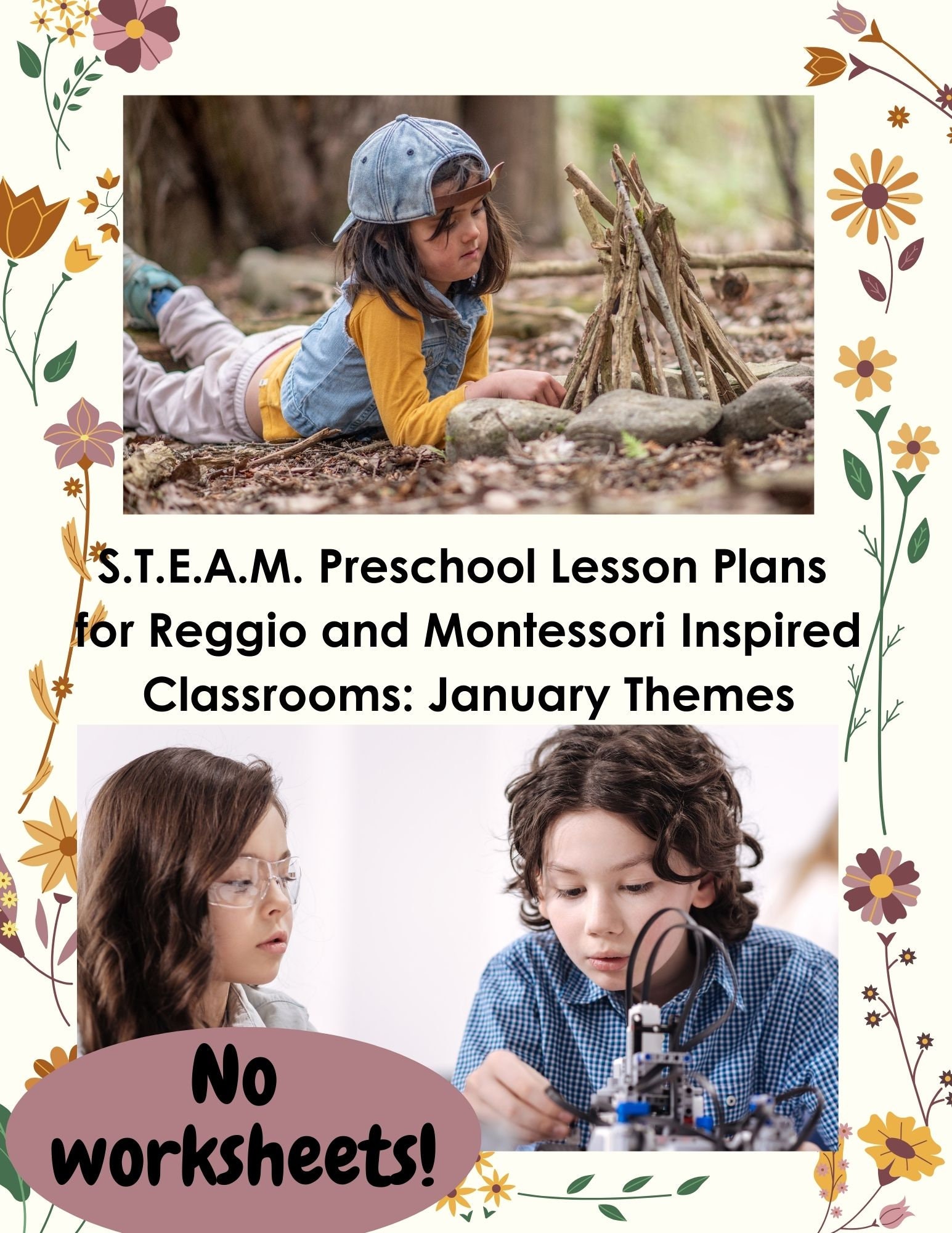 Preschool Lesson Plans Daily Curriculum STEAM Reggio Montessori January ...