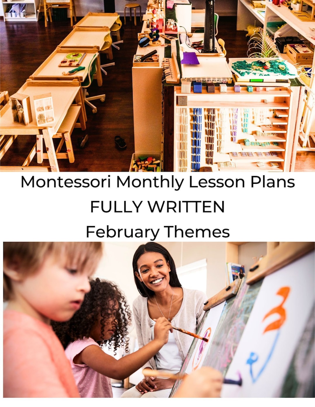 Montessori DAILY Curriculum FEBRUARY Monthly Lesson Plan 4 Weeks of ...