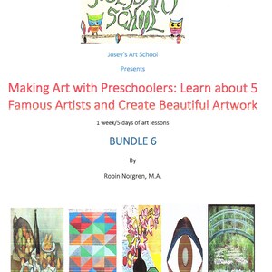 BUNDLE 5 Preschool Art Lessons Bundle 6 Famous Artists Art and Learning ...