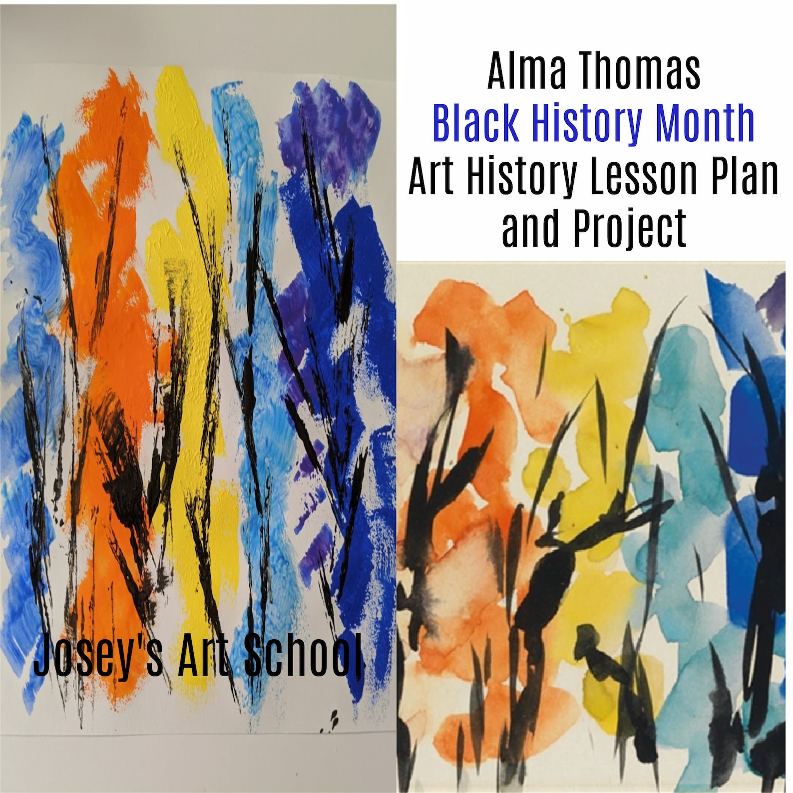 Black History Art Lesson Alma Thomas Grade K-5 Painting Lesson Common ...