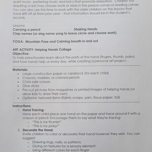 Montessori DAILY CURRICULUM September Monthly Lesson Plan 4 Weeks of ...