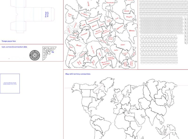 Risk-inspired World Domination Laser Cut Game File Bundle | Lightburn ...