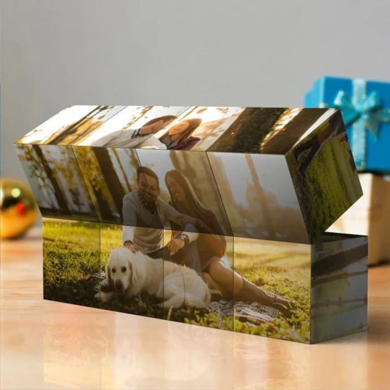 Custom 3D Photo Cube - Photo Cube, Picture Cube - Wedding Couples Photo ...