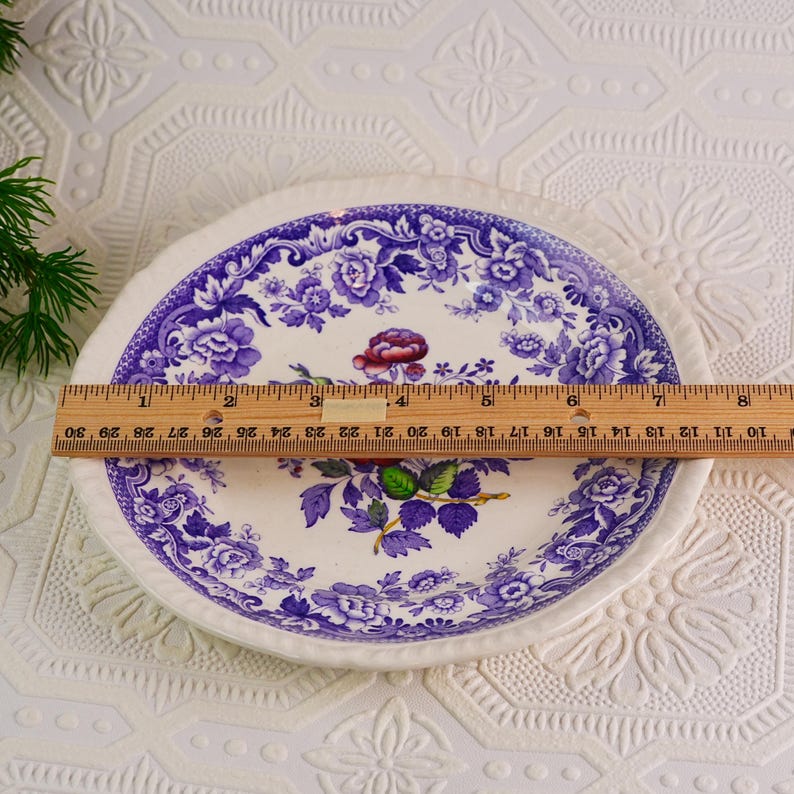 Antique Copeland Spode “mayflower” – Purple Floral Transferware Plate ...