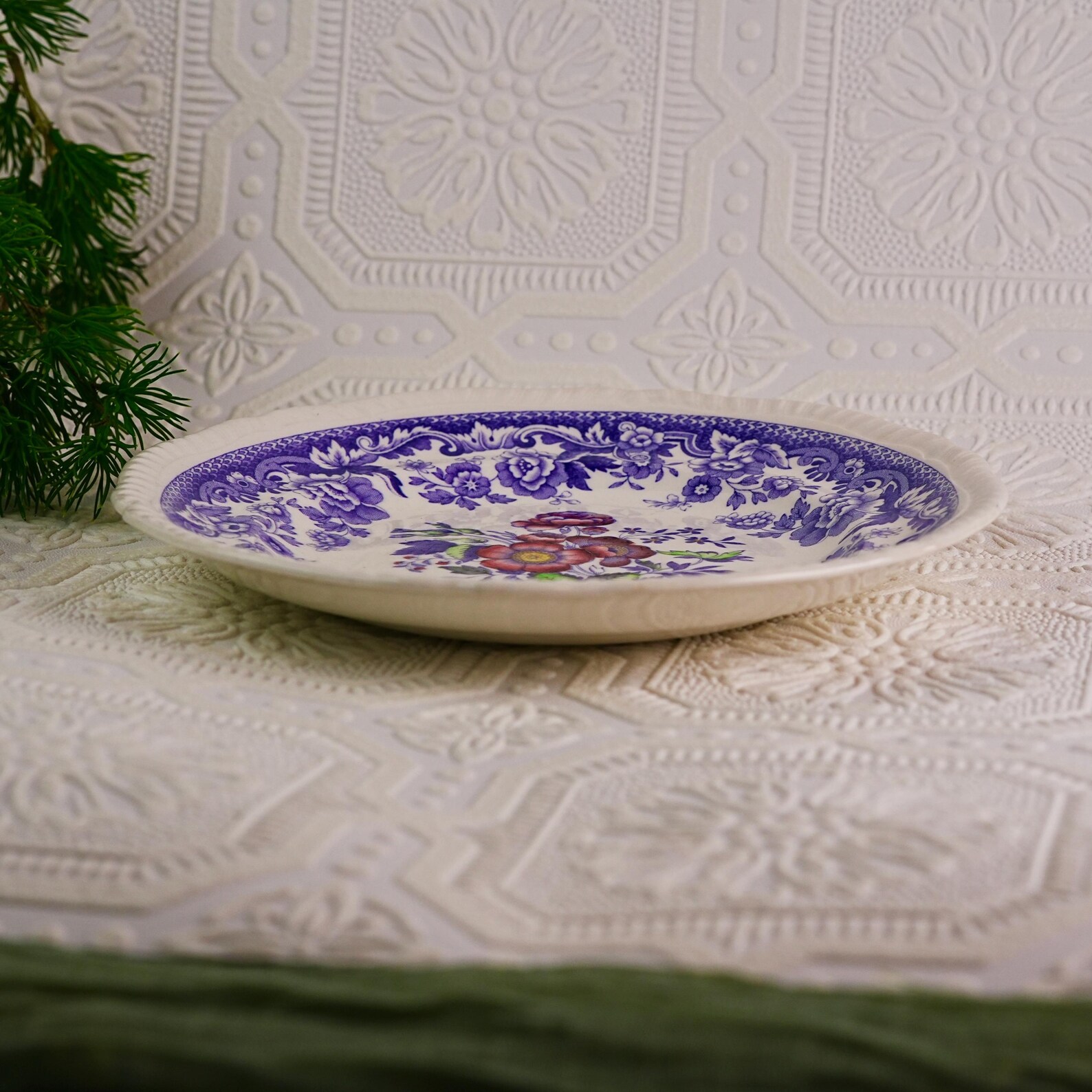 Antique Copeland Spode “mayflower” – Purple Floral Transferware Plate ...
