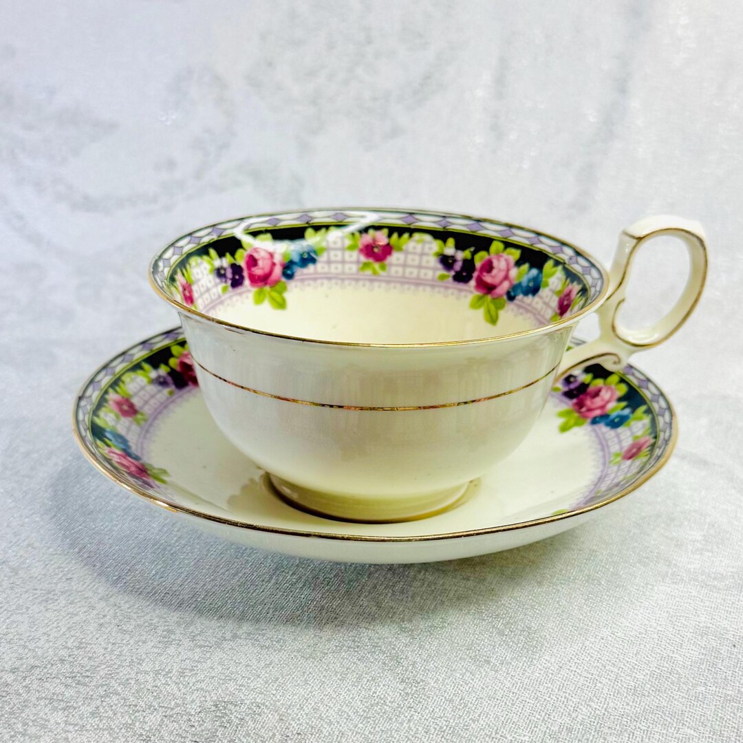 Antique Paragon Star Mark Bone China Tea Cup and Saucer - Vintage ...
