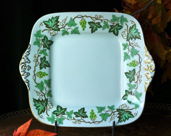 Vintage Wedgwood Plate, Santa Clara, Green Grapes and Leaves, Vintage ...