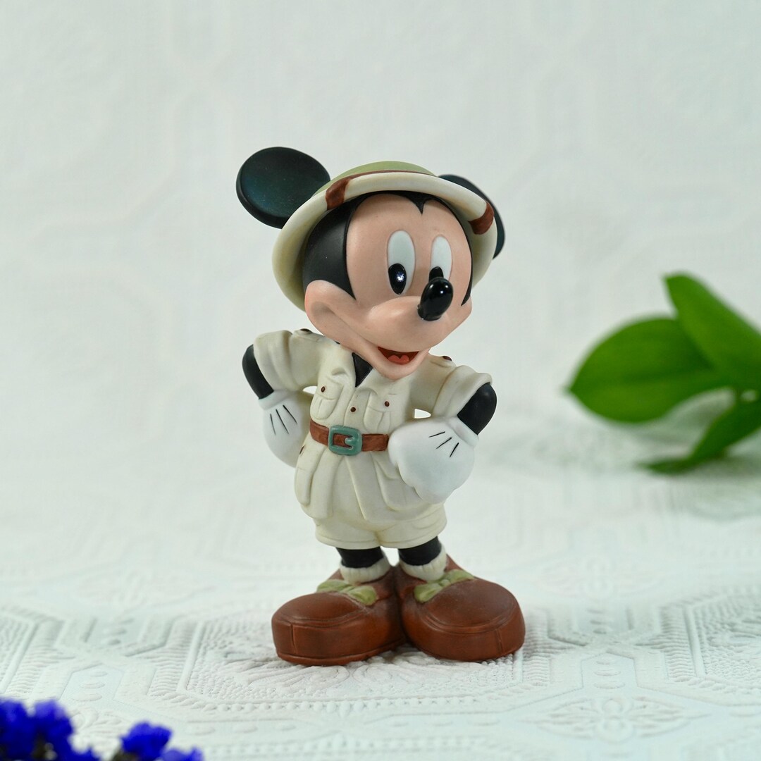 Vintage Disney Mickey Mouse Explorer Figurine – Safari Outfit Ceramic ...