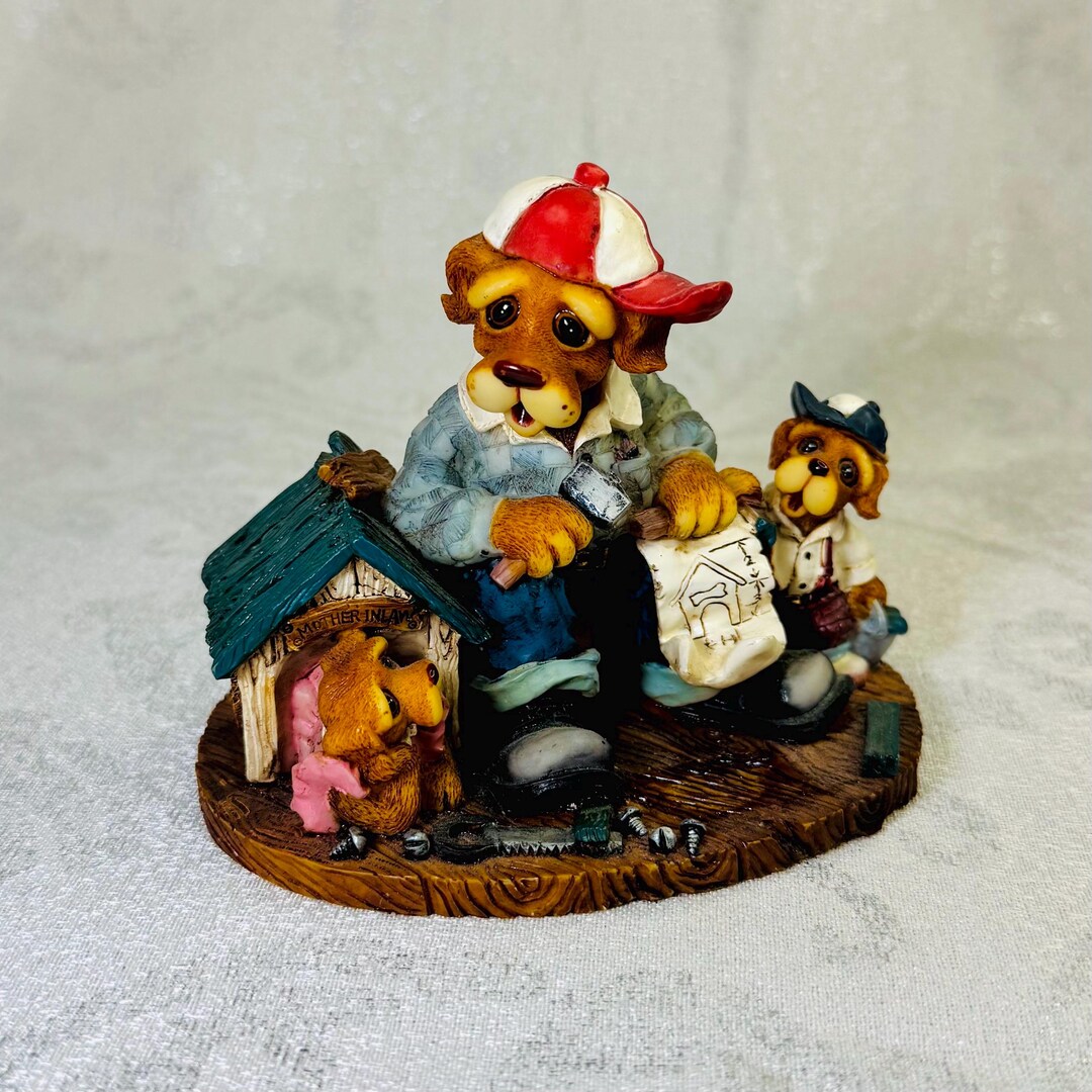 Vintage Barkley Crossing “working My Tail Off” Dog Figurine - 1996 ...