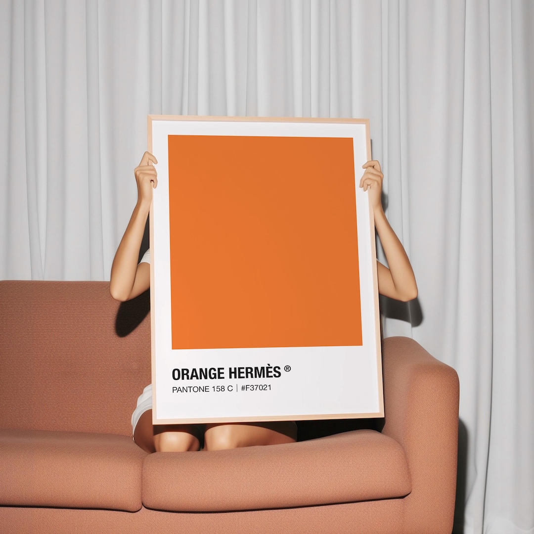 Pantone Orange Hermes Poster, Printable Wall Art, Wall Art Print ...