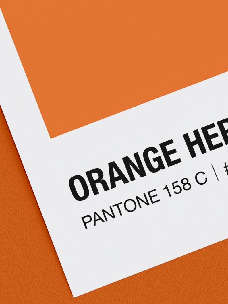 Pantone Orange Hermes Poster, Printable Wall Art, Wall Art Print ...
