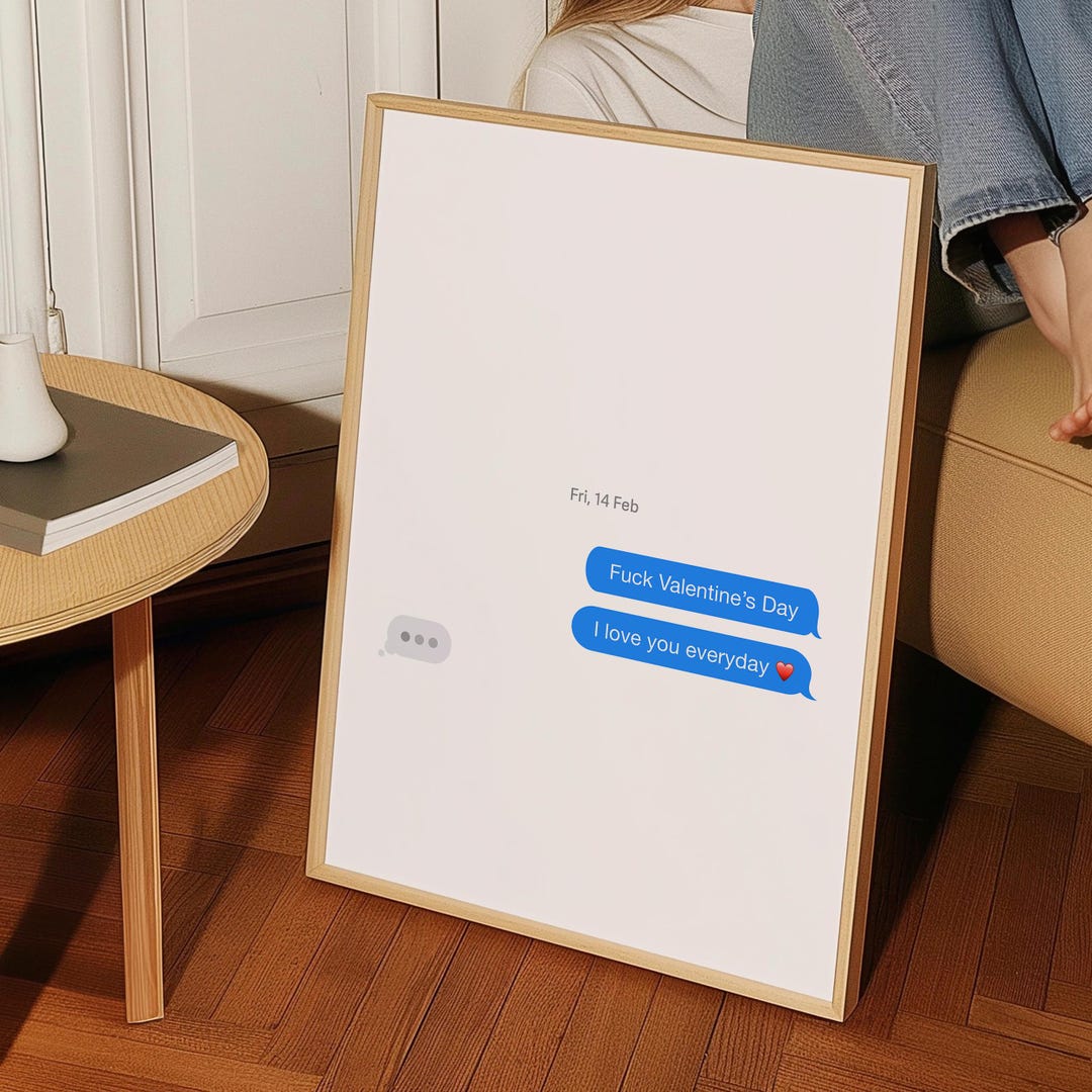 Imessage Text Printable Poster, Valentine's Day, Minimalist Wall Art ...