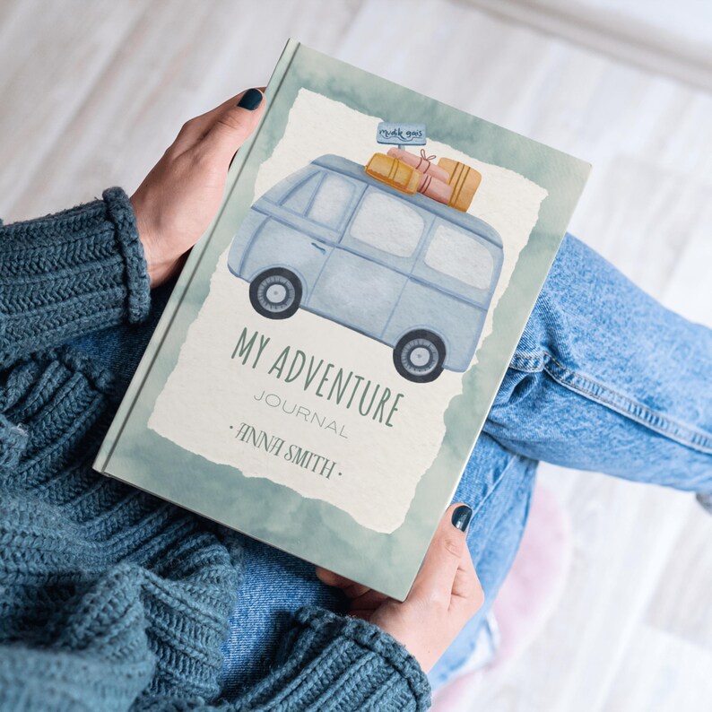 Watercolor Travel Journal Personalized A5 Adventure Notebook With ...