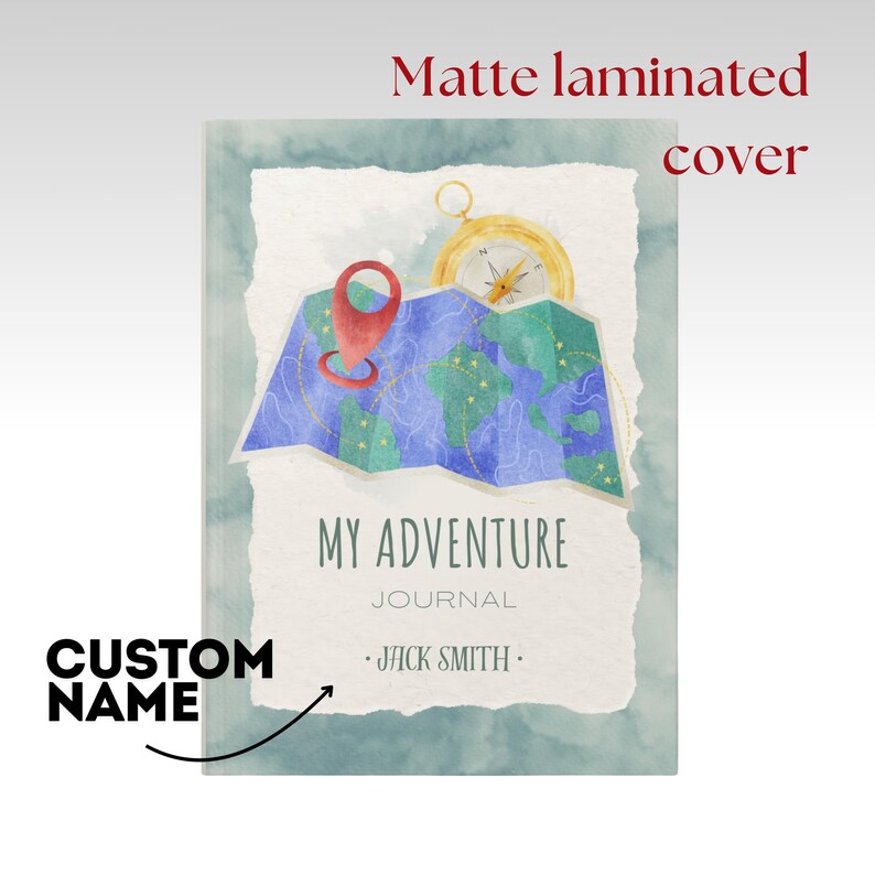 Watercolor Travel Journal Personalized A5 Adventure Notebook With ...