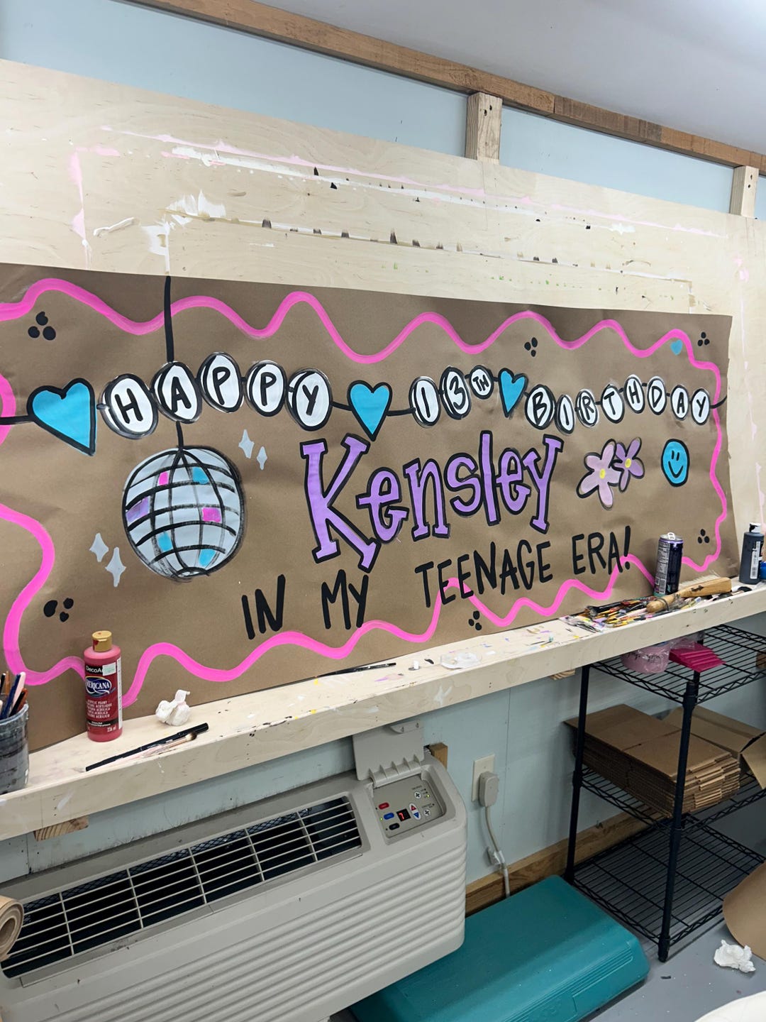 Taylor Swift Themed Birthday Banner; Hand Painted; Teenage Era - Etsy