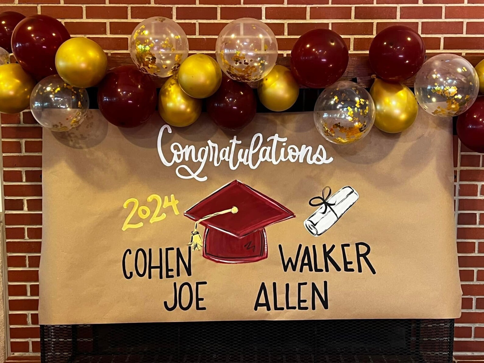 Graduation Party Hand Painted Banner; Senior Class Graduation - Etsy