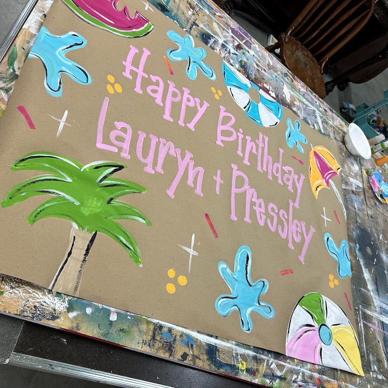 Paint Party Banner - Etsy